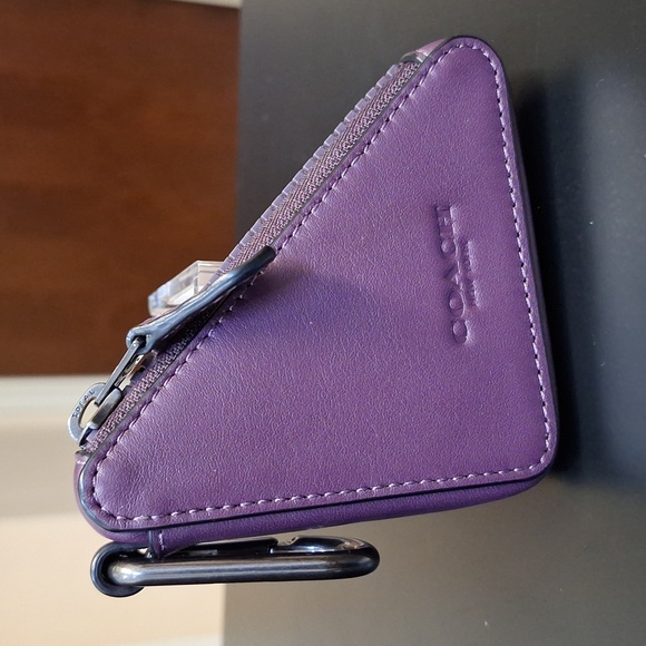 Coach | Accessories | Coach Plum Purple Triangle Coin Purse | Poshmark